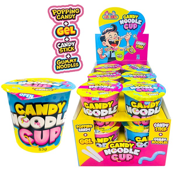 12 Pack x Kidsfrenzy Candy Noodle Cup - 53g – Smooth Sales
