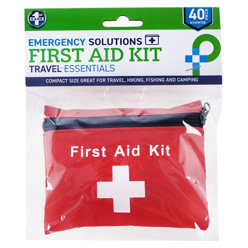 First Aid Kit Travel Essentials with Storage Bag 40pc – Smooth Sales