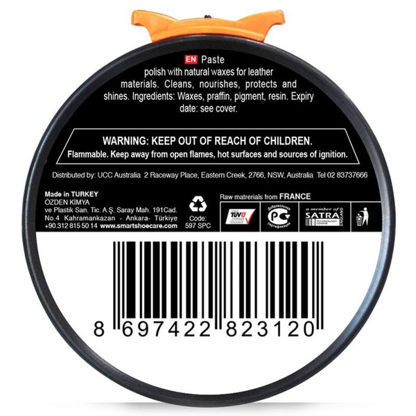 6 Pack x SMART Paste Shoe Polish 50g – Black – Smooth Sales