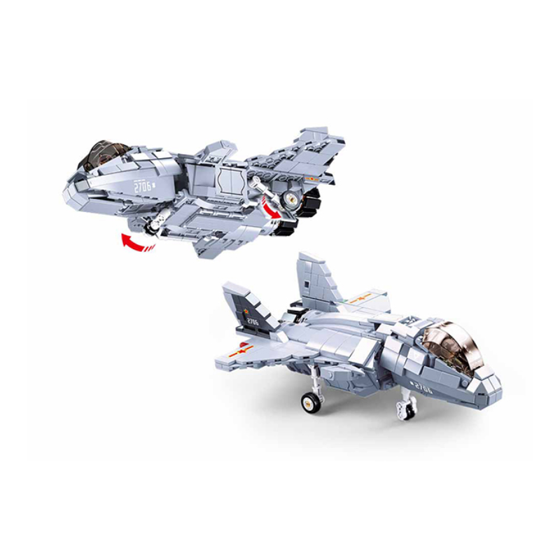 Sluban Building Blocks Model Bricks - J-20 Mighty Dragon Fighter - 926 ...