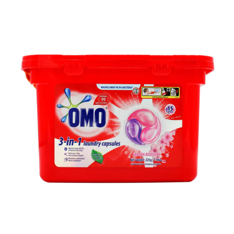 OMO 3-In-1 Laundry Capsules 15 Pack – Smooth Sales