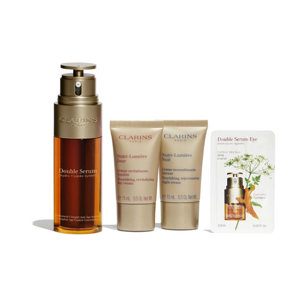 Clarins Double Serum & Nutri-Lumiere Age Defying Set – Smooth Sales