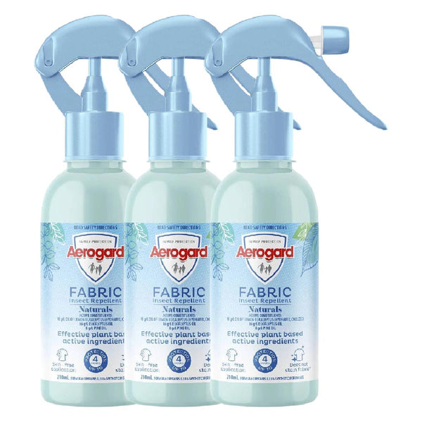 3 x Aerogard Fabric Insect Repellent Naturals Spray 210ml – Smooth Sales