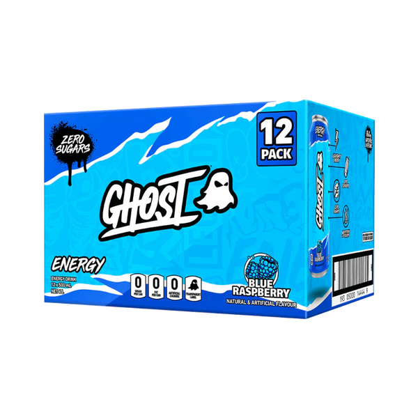12 x Ghost Energy Blue Raspberry - 500ml – Smooth Sales