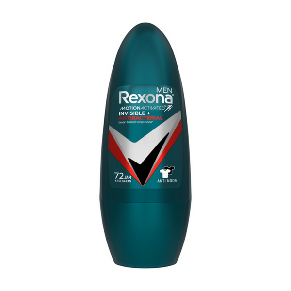 6 Pack x Rexona Men Invisible & Antibacterial Roll On Antiperspirant D ...