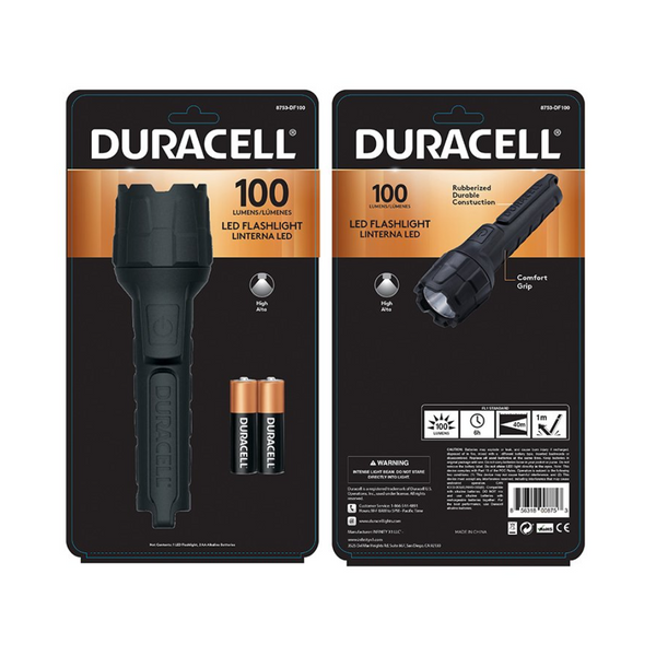 Duracell Rubber LED Flashlight - 100 Lumens – Smooth Sales