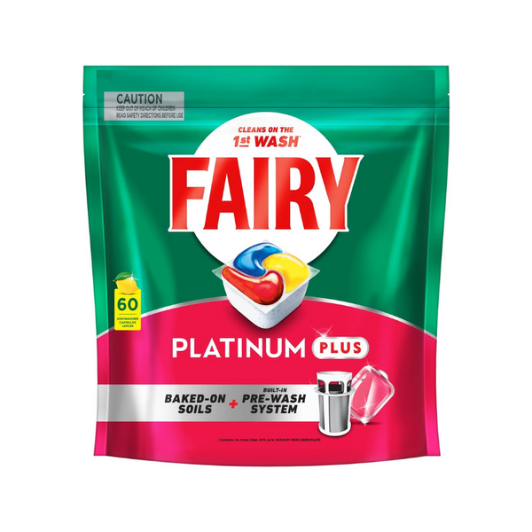 4 x Fairy Platinum Plus Dishwasher Capsules Lemon - 60 Capsules ...