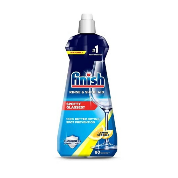 3 x Finish Rinse & Shine Aid Lemon Sparkle 400ml – Smooth Sales