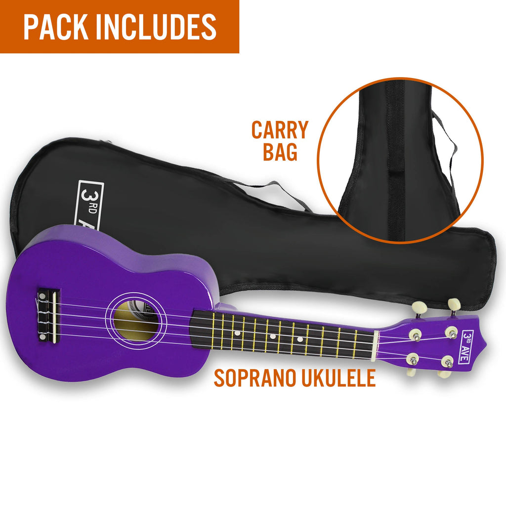 3rd Avenue Soprano Ukulele - Purple – Smooth Sales
