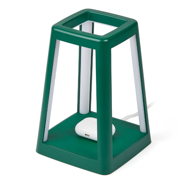 Lexon Lantern Portable Lamp With Built-In Wireless Charger - Green ...