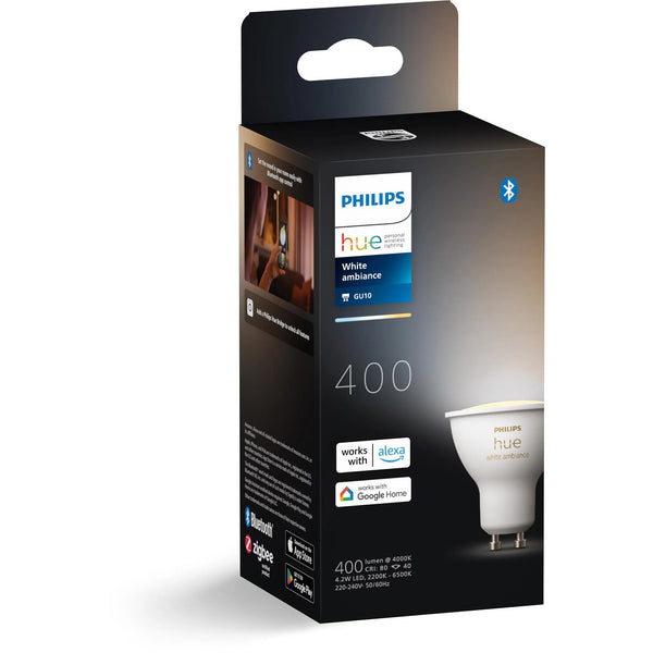 Philips Hue White Ambient Bluetooth Bulb 4.2w GU10 – Smooth Sales