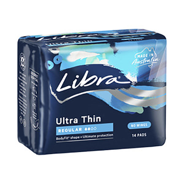 Libra Ultra Thin Regular Pads No Wings 14 Pack – Smooth Sales