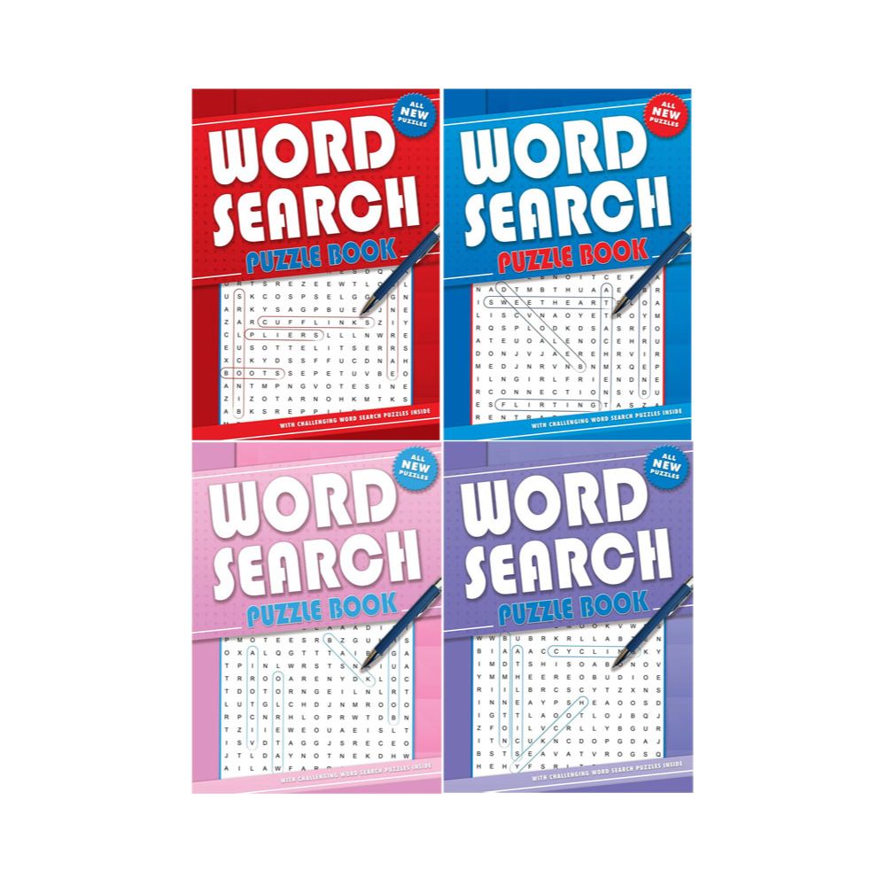 Set of 4 Word Search Puzzle Book – Smooth Sales