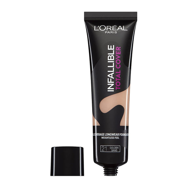 L'Oréal Infallible Total Cover Foundation - 35g - #21 Golden Sand ...