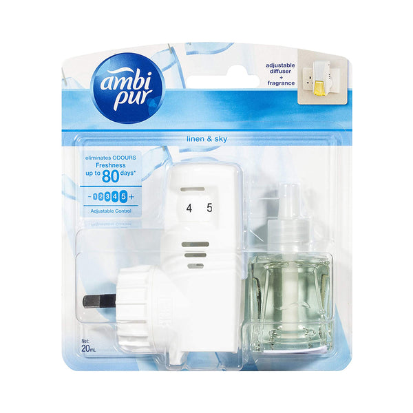 Ambi Pur Plug-In Electric Adjustable Diffuser + Fragrance - Linen & Sk ...