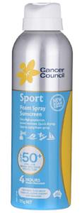Cancer Council 175g Sunscreen Foam Spray Sport SPF 50+ – Smooth Sales