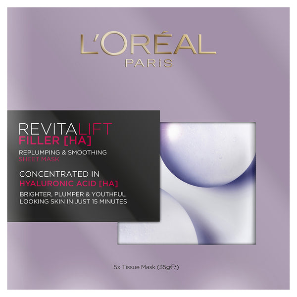 L'Oréal Paris Revitalift Filler Replumping & Smoothing Sheet Mask Mult ...