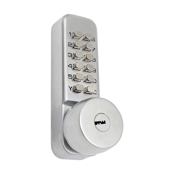 Push Button Digital Mechanical Combination Security Door Lock Chrome ...