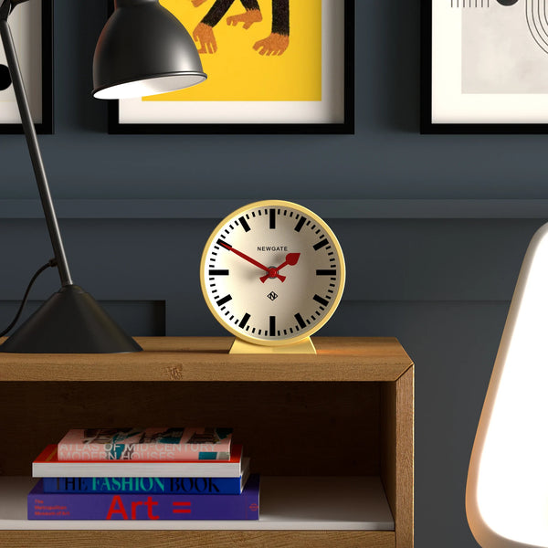 Newgate Railway Mantel Clock Cheeky Yellow – Smooth Sales