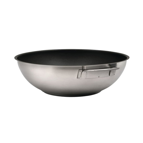 Omega Wok 32cm (Stainless Steel + Non Stick) With Glass Lid – Smooth Sales