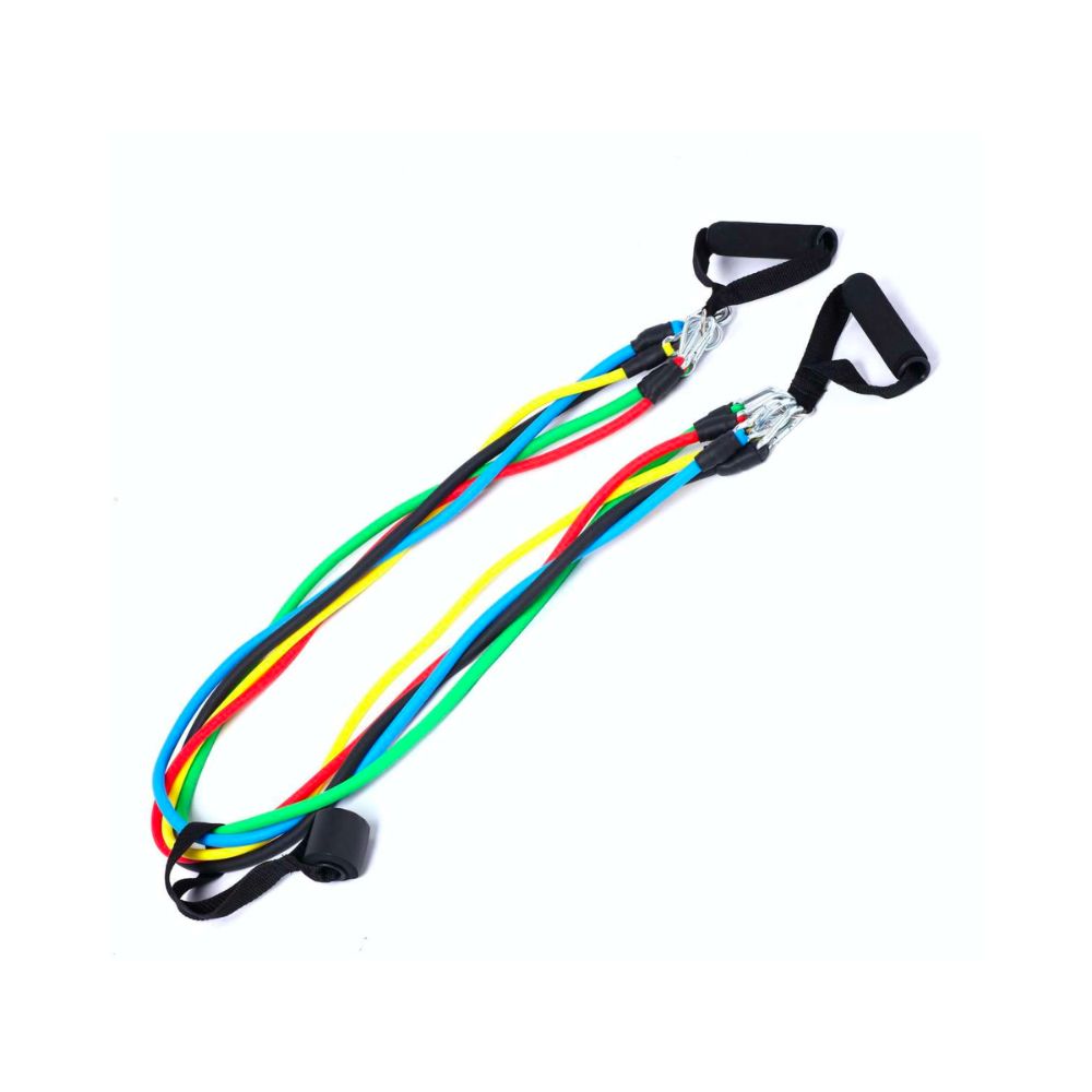 Zen Flex Fitness Heavy Duty Resistance Band Set - Multicoloured- 124x1 ...