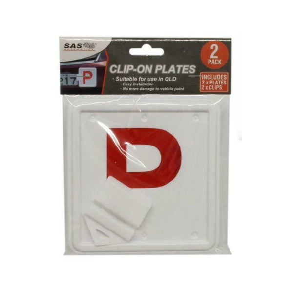 Handy Hardware Red Clip-On P Plates QLD - 2 Pack - Smooth Sales