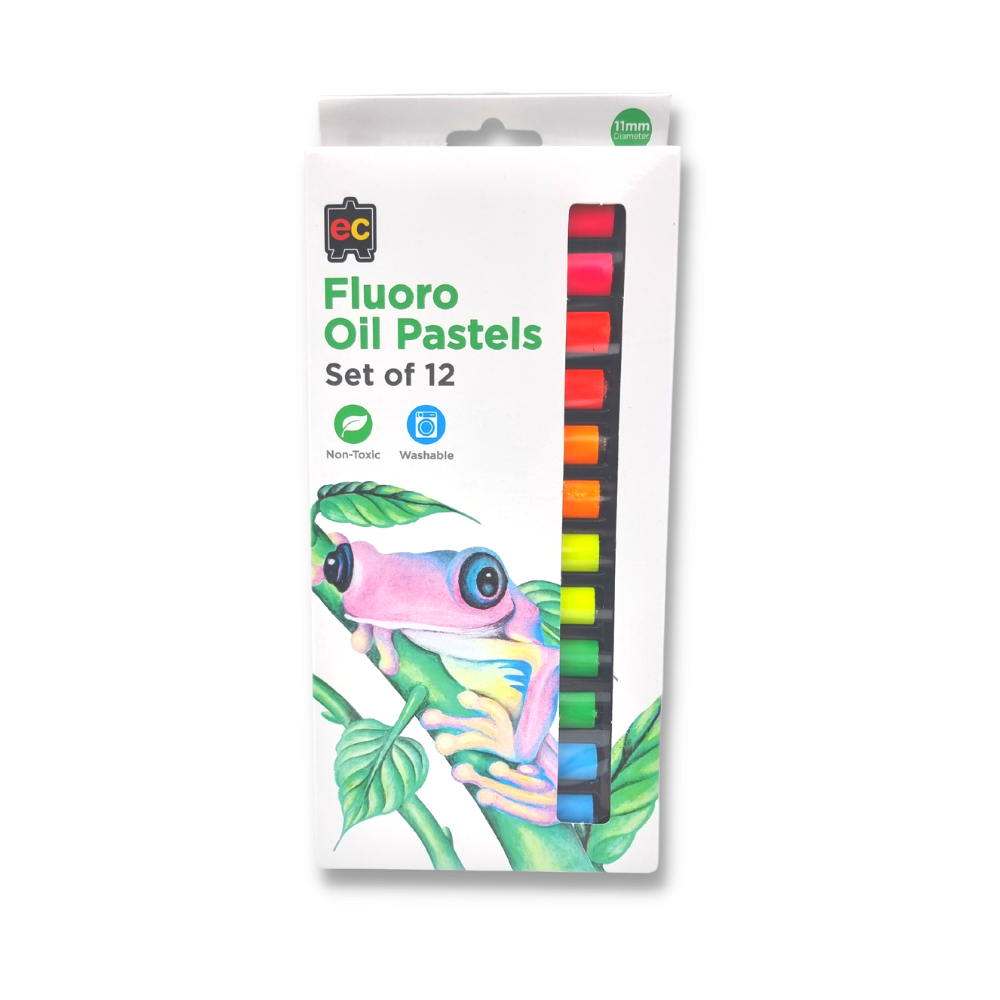 Educational Colours Fluoro Oil Pastels 12 Pack – Smooth Sales