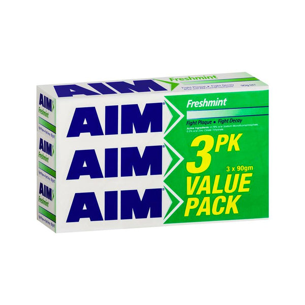 8 x Aim Toothpaste Freshmint Value 3 Pack - 90g – Smooth Sales