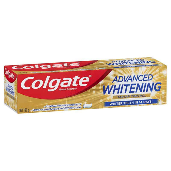 2 x Colgate Advanced Whitening Tartar Control Toothpaste 120g – Smooth ...