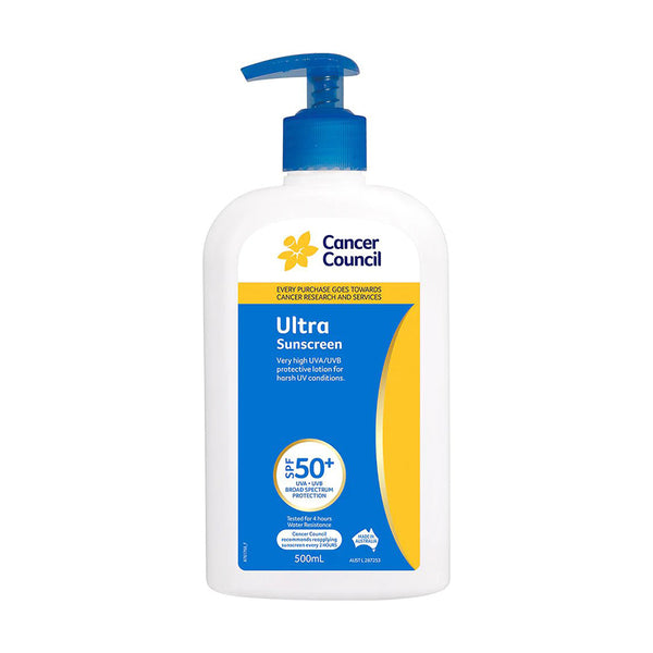 Cancer Council Ultra Sunscreen SPF50+ 500mL – Smooth Sales