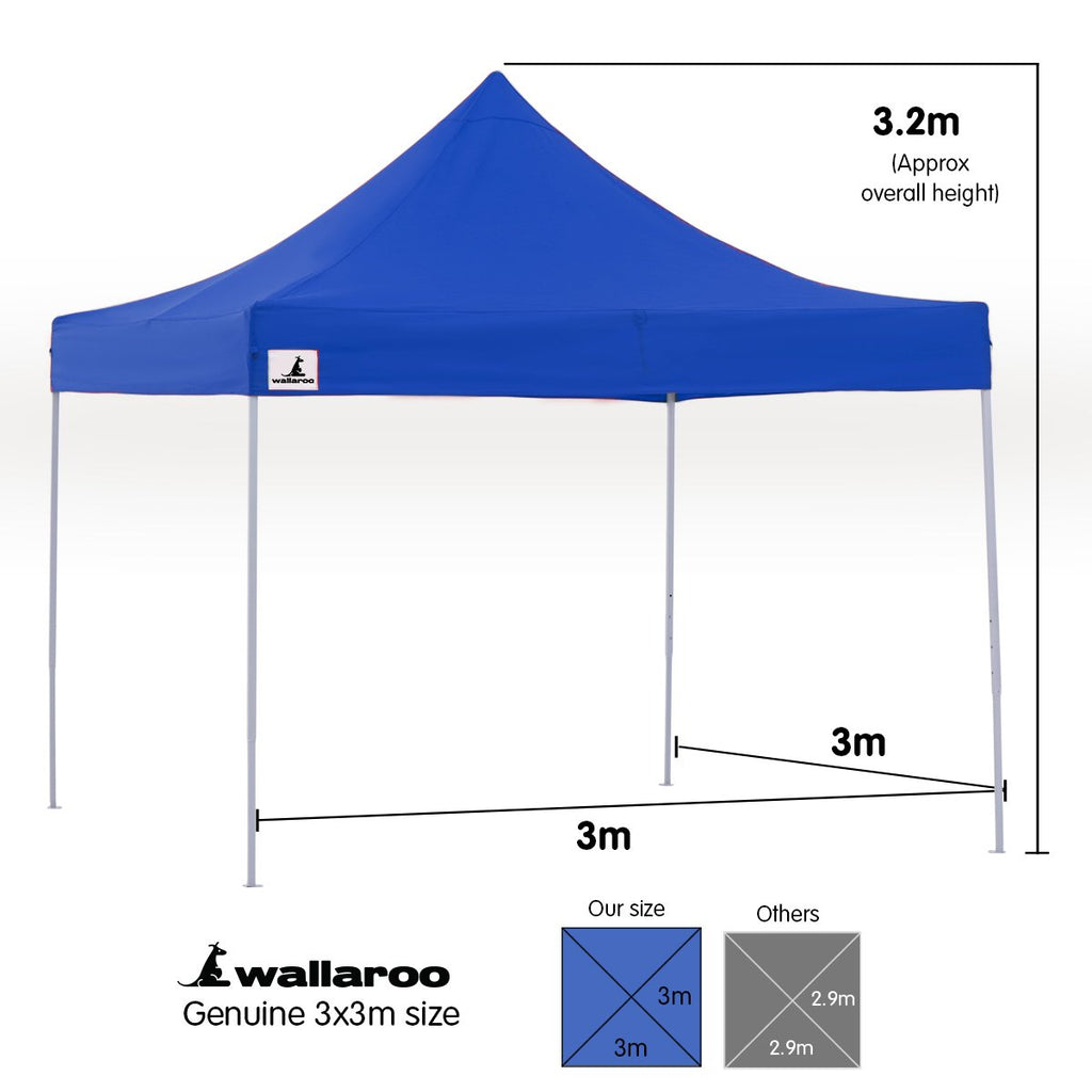 Gazebo Tent Marquee 3x3 PopUp Outdoor Wallaroo - Blue – Smooth Sales