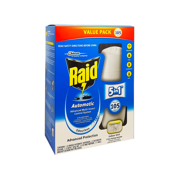 Raid Automatic Advanced Multi-Insect Control System Odourless 305g ...