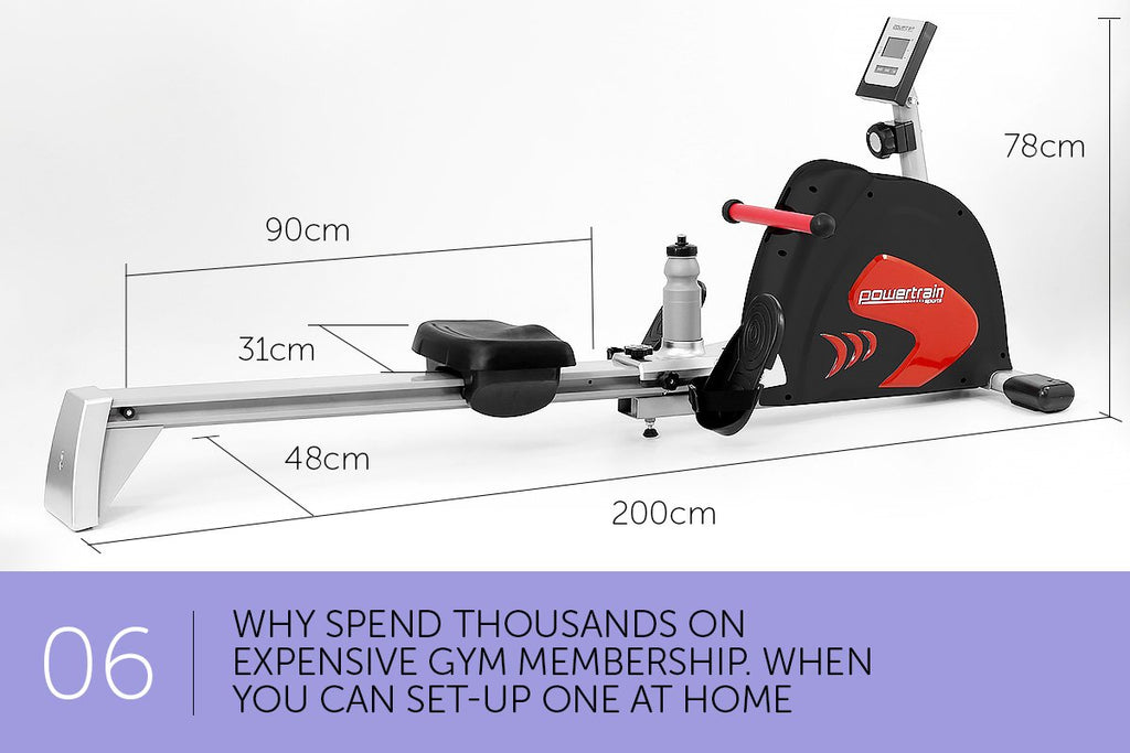 Powertrain Magnetic Flywheel Rowing Machine - Black – Smooth Sales