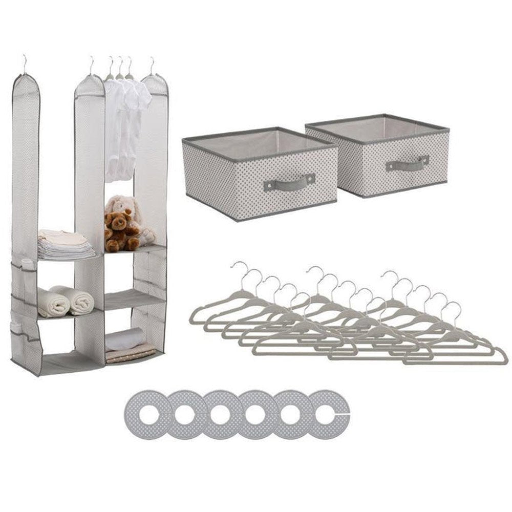 Delta Children 24 Piece Nursery Storage Set Cool Grey – Smooth Sales