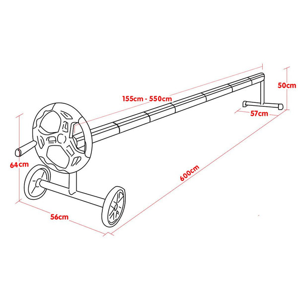 Adjustable Swimming Pool Cover Roller - 5.5m – Smooth Sales